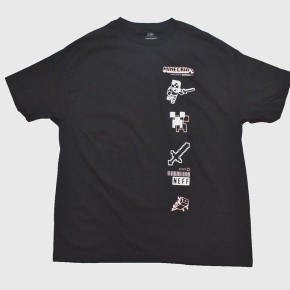 Neff | Shirts | Neff X Minecraft Mens Minecraft Nether Black Tee Shirt ...